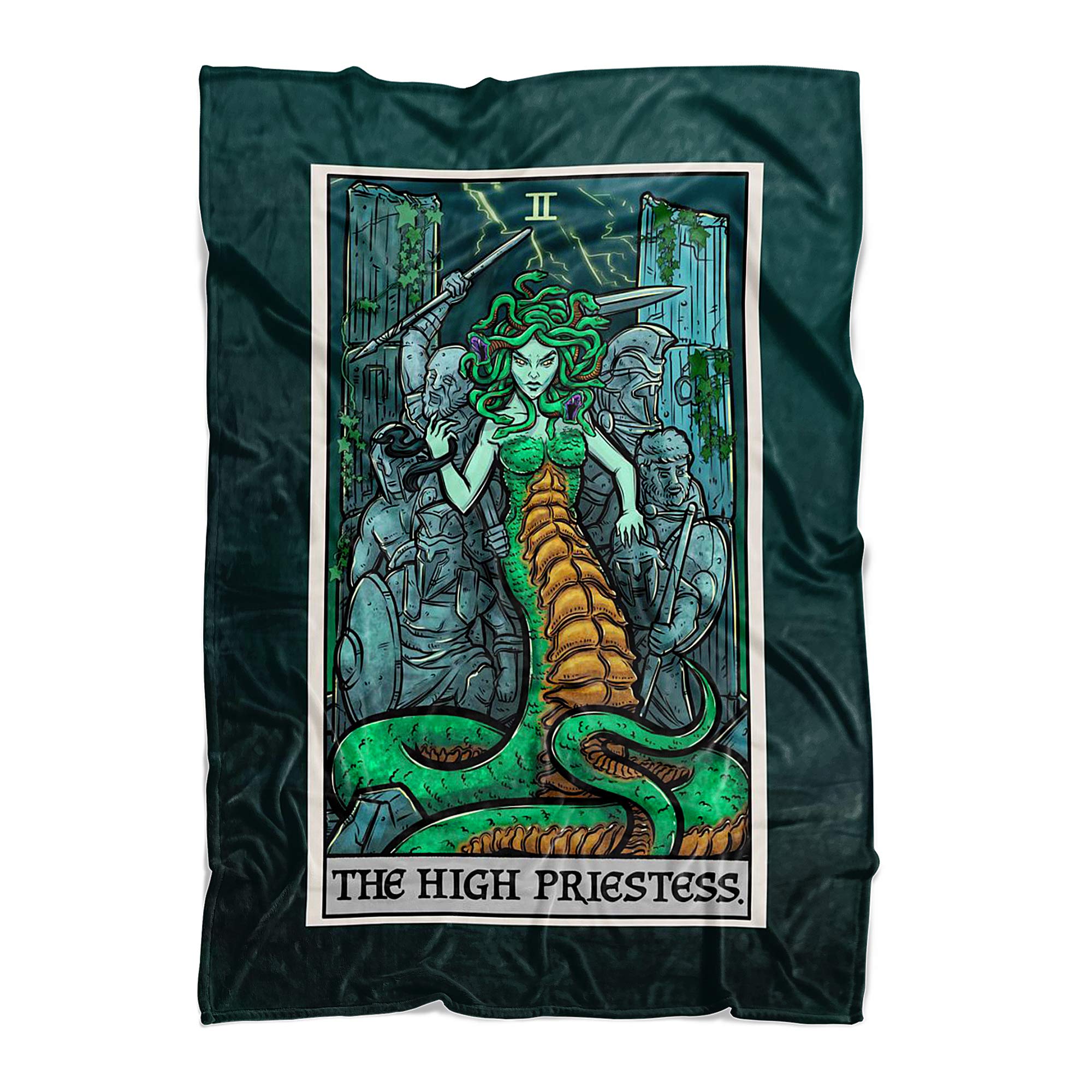 Buy The High Priestess Tarot Card Throw Blanket - Medusa Greek ...