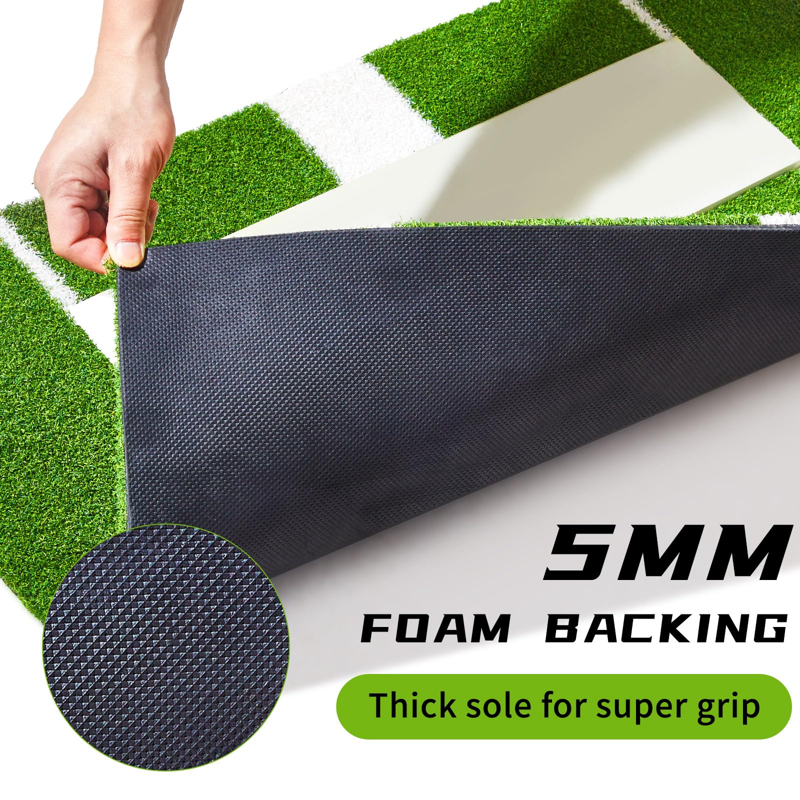 Meooeck 3' x 2' Turf Softball Pitching Mat Non Slip Pitchers Mound ...