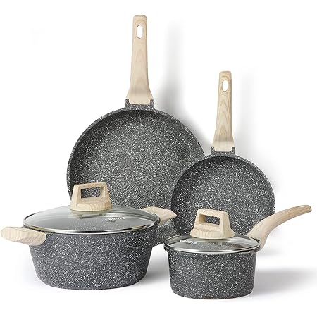 Induction Hob Pan Set – 3pcs Non Stick Chefs Pans – Kitchen Marble ...