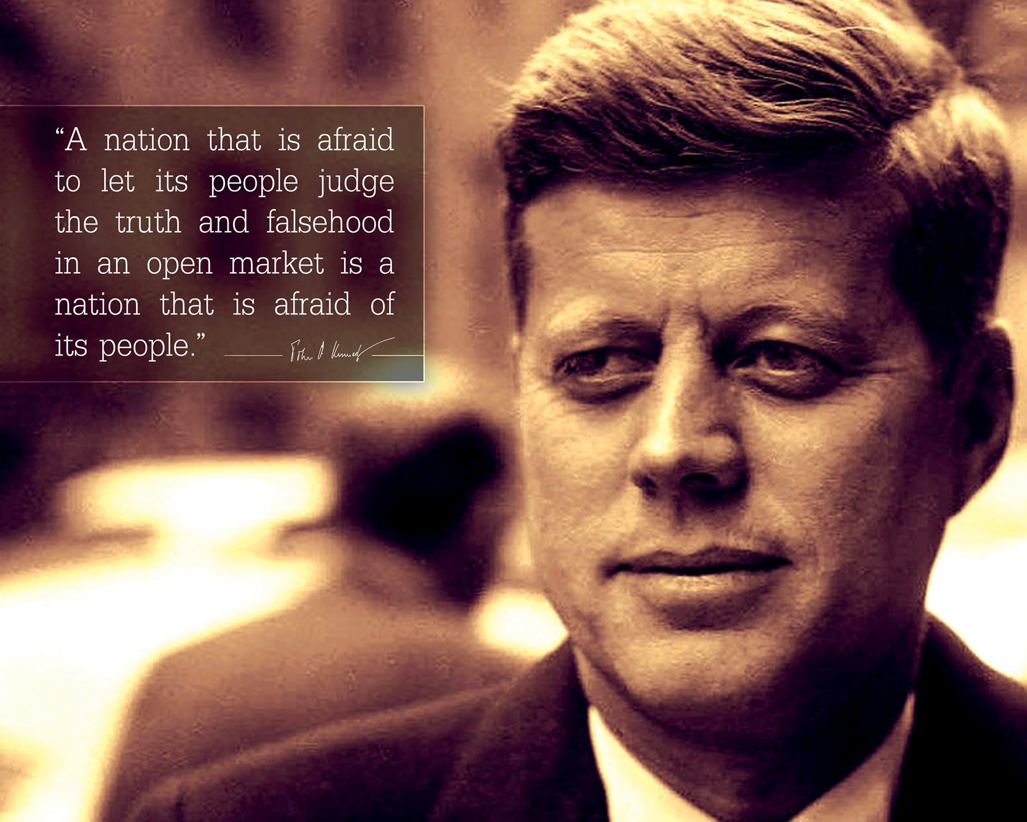 Amazon.com: John F Kennedy JFK Quote - A nation that is afraid (8x10 ...