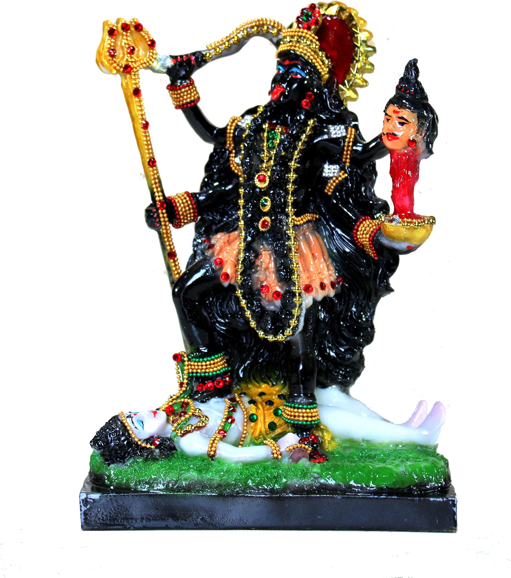 Buy Kartique Brass Kali Maa Statue Brown Color Height 4.5 Inch Online ...
