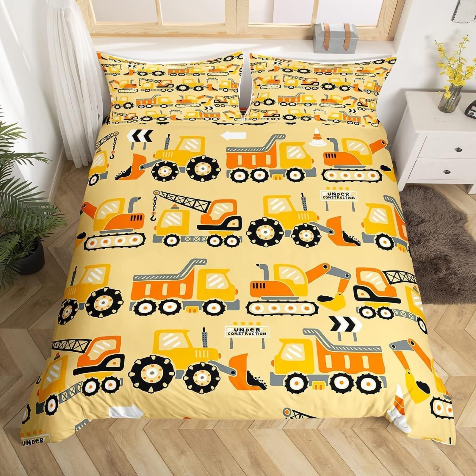 Tabeskly Kids Boy Car Digger Tractor Engineering vehicle Soft Zipper ...