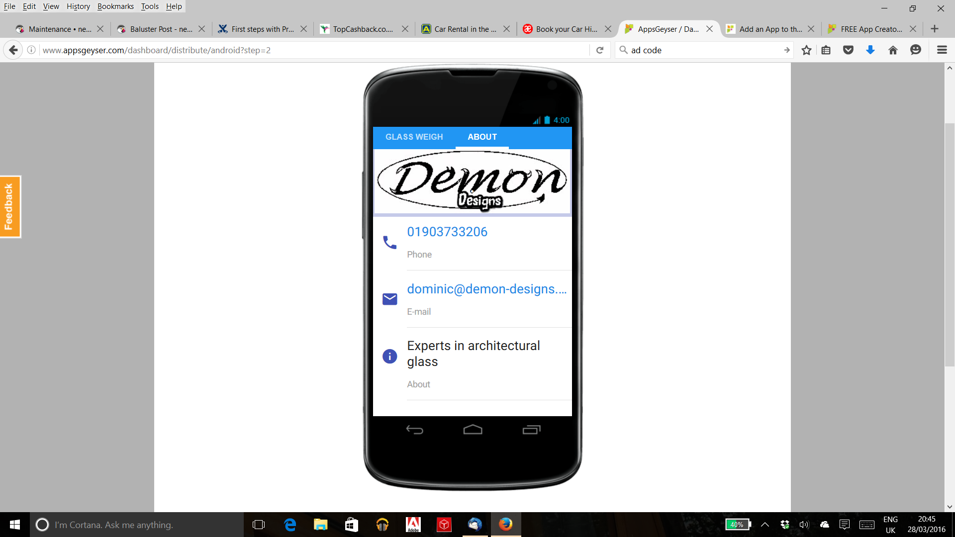 Glass weight calculator - metric - App on the Amazon Appstore