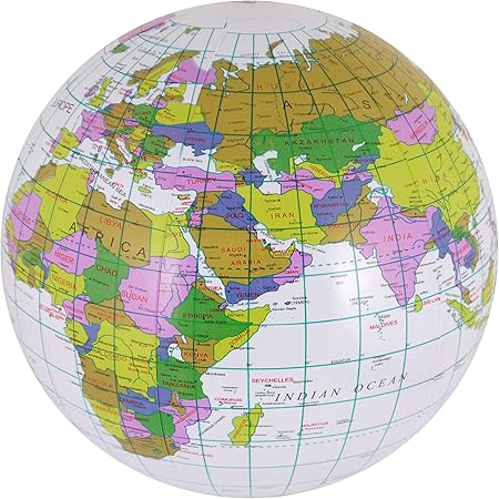 Amazon.com: Inflatable Globe Blow Up Globe World Map Atlas Ball Earth ...