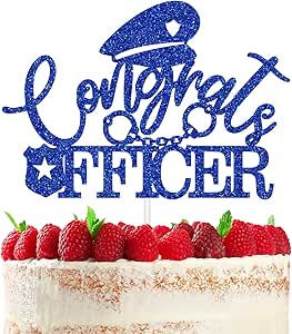 Amazon.com: Congrats Officer Cake Topper, Future Police Officer/You Did it Cake Décor, Class of ...