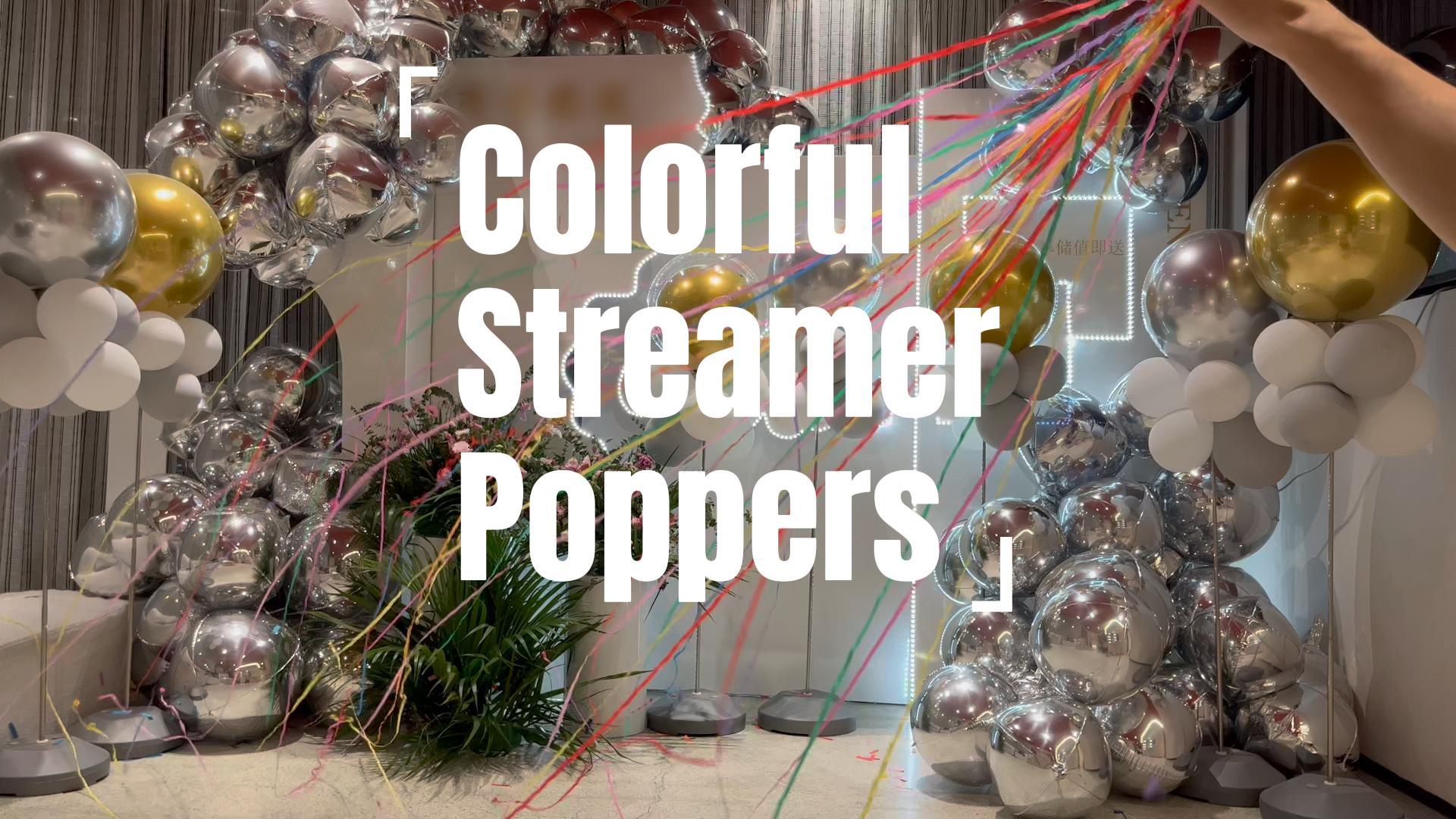 Watch BATTIFE Colorful Streamer Poppers, No Mess Confetti Streamer on ...