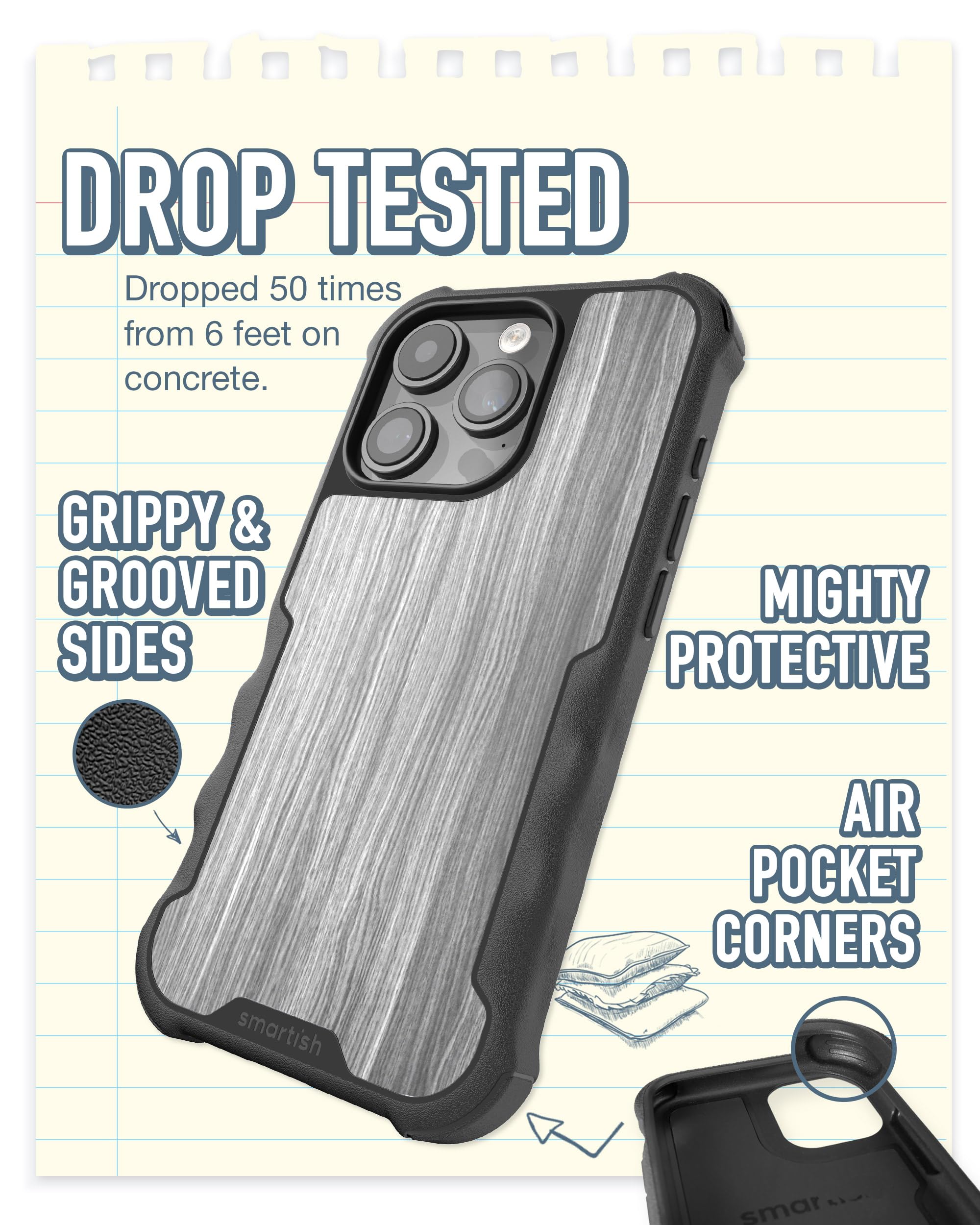 Snapklik.com : Smartish iPhone 15 Protective Magnetic Case - Gripzilla ...