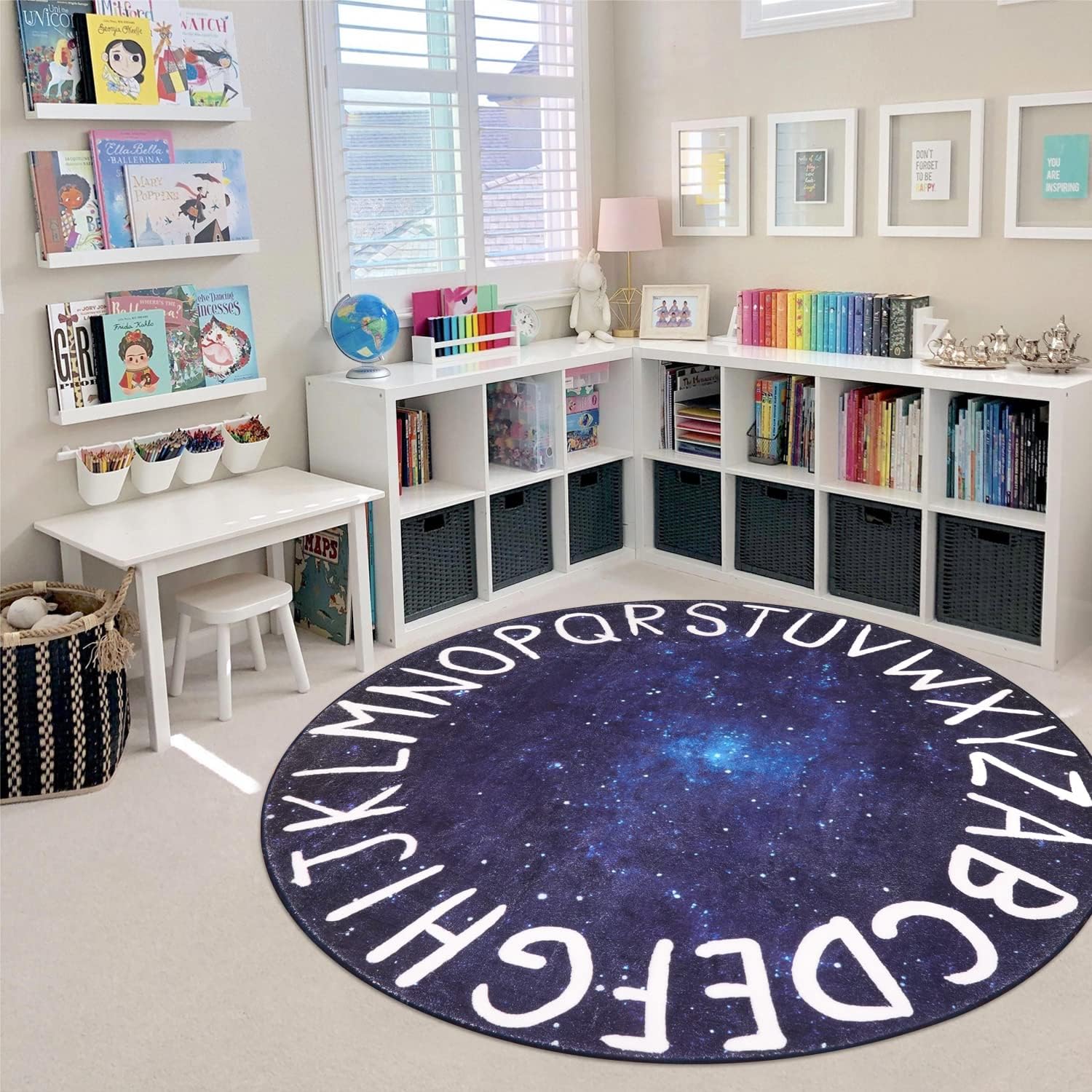 Amazon.com: Round ABC Kids Rug,4 Ft Soft Circle Alphabet Playroom Rug ...