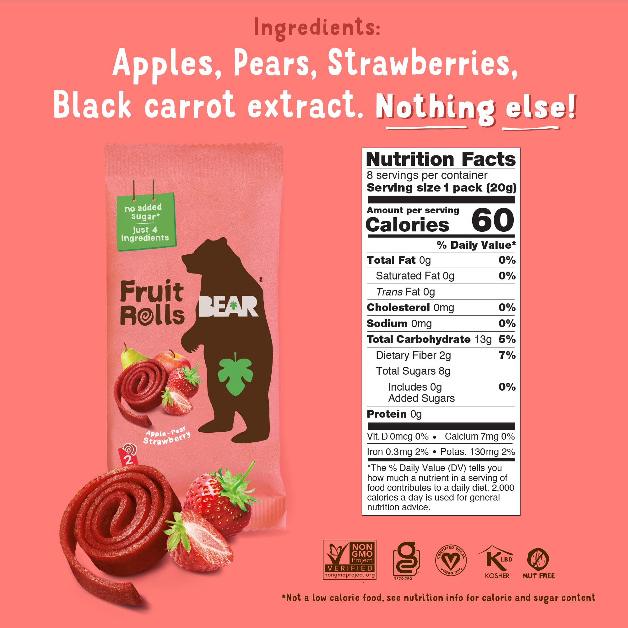 Snapklik.com : Real Fruit Snack Rolls, Strawberry & Raspberry Variety ...