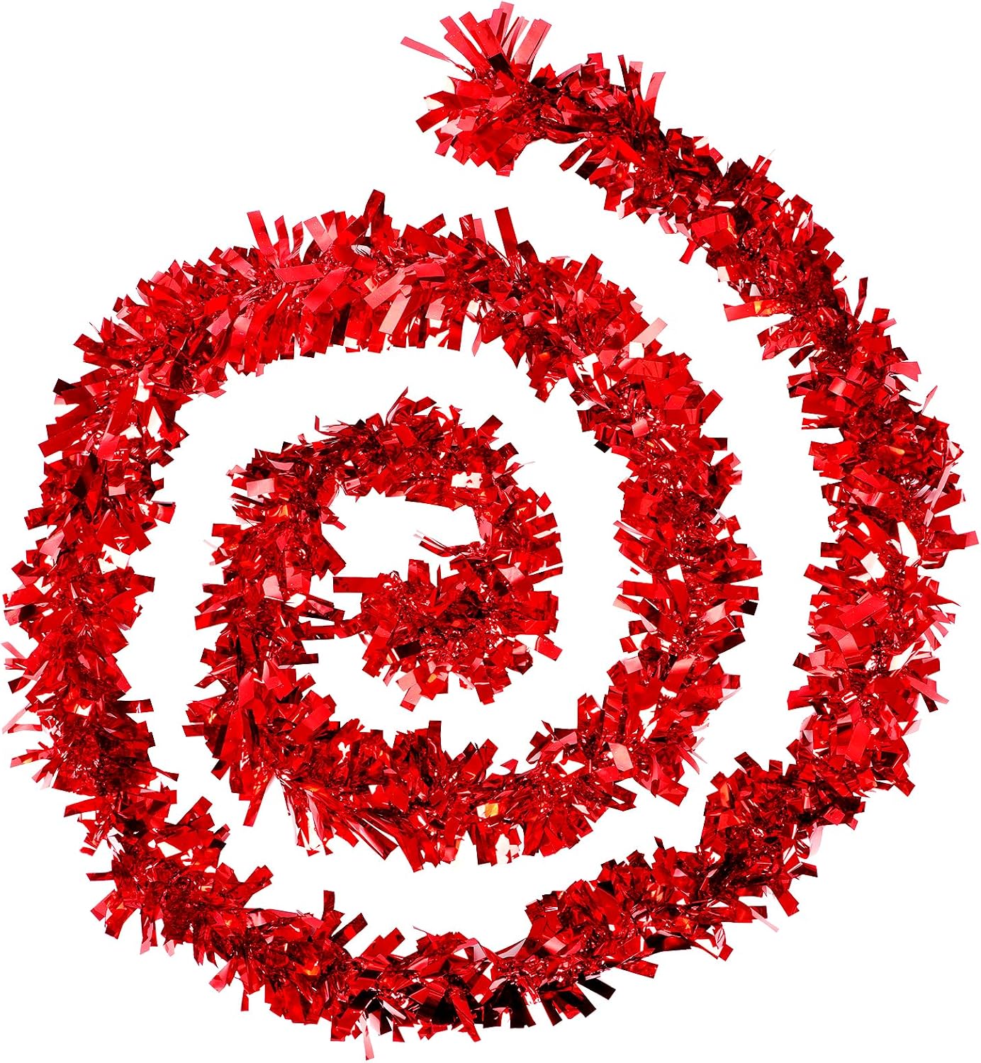 Amazon.com: FACULX 72 Feet Christmas Tinsel Garland - Metallic Thick ...