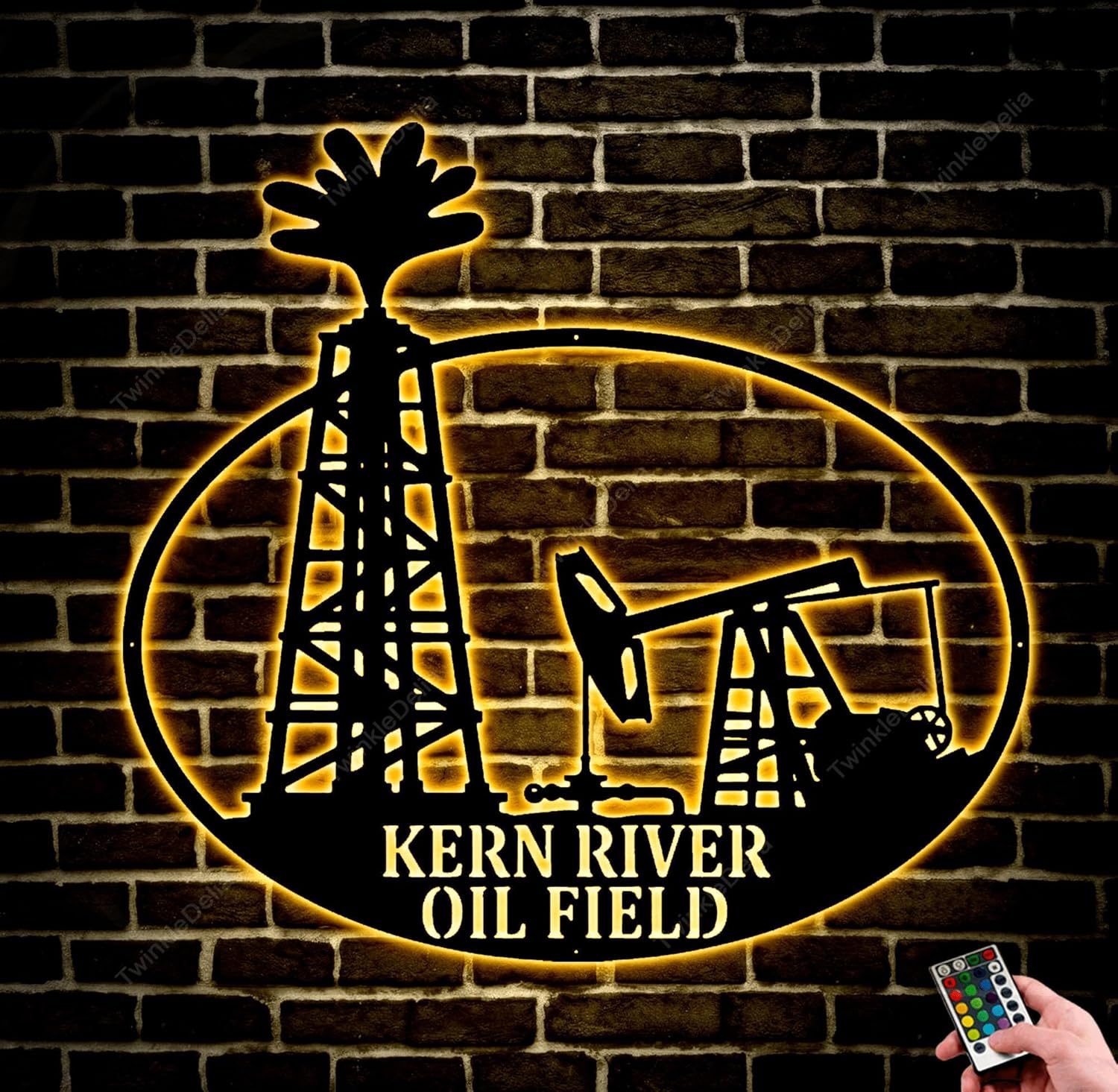 Amazon.com: Personalized Metal Name Sign With Led Lights, Custom Oil ...