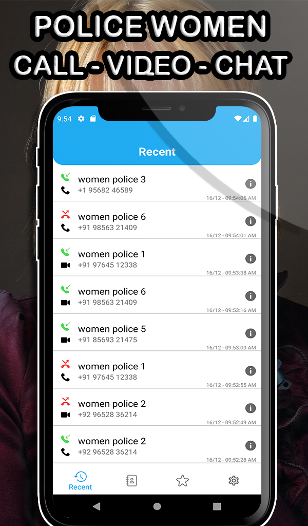 Video Call From Police Women - Live voice & Video from police women and ...