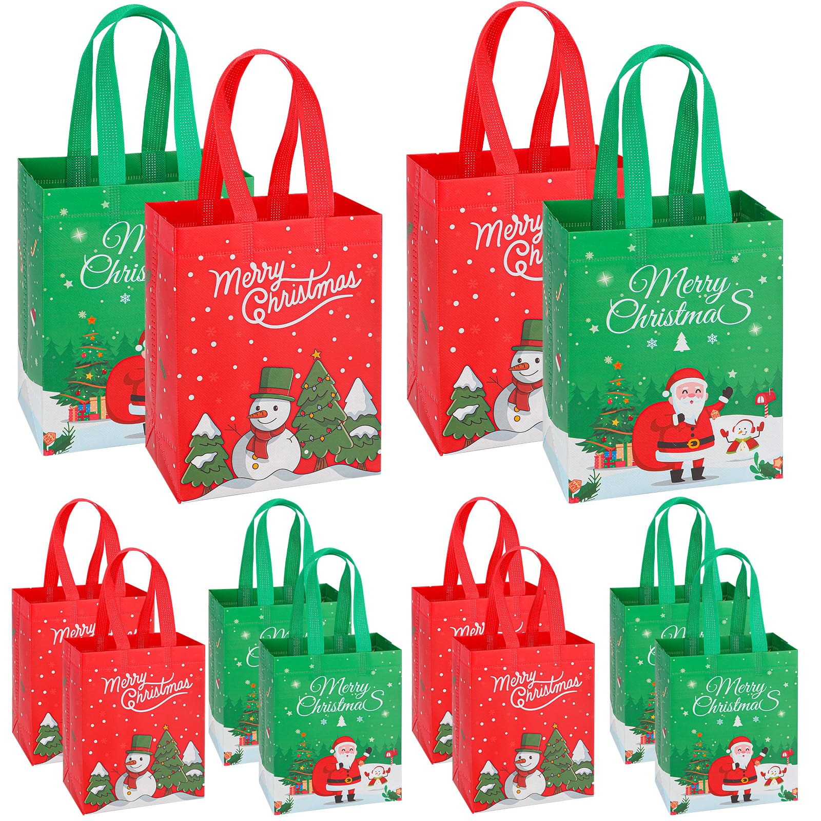 Amazon.com: YALTOON Christmas Gift Bags, 12PC Small Christmas Tote Bags ...