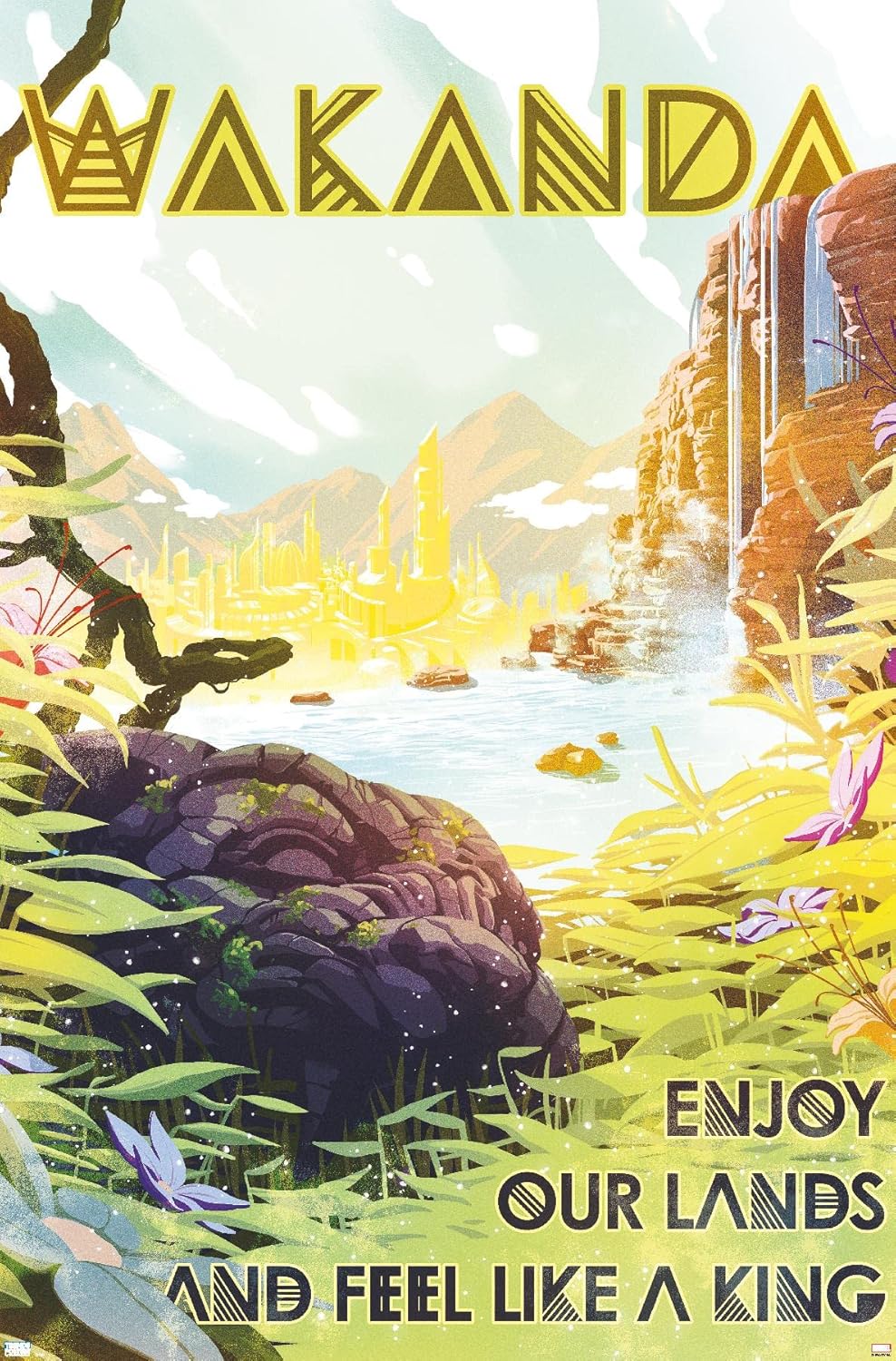 Amazon.com: Trends International Marvel: Hero Lands - Wakanda Wall ...