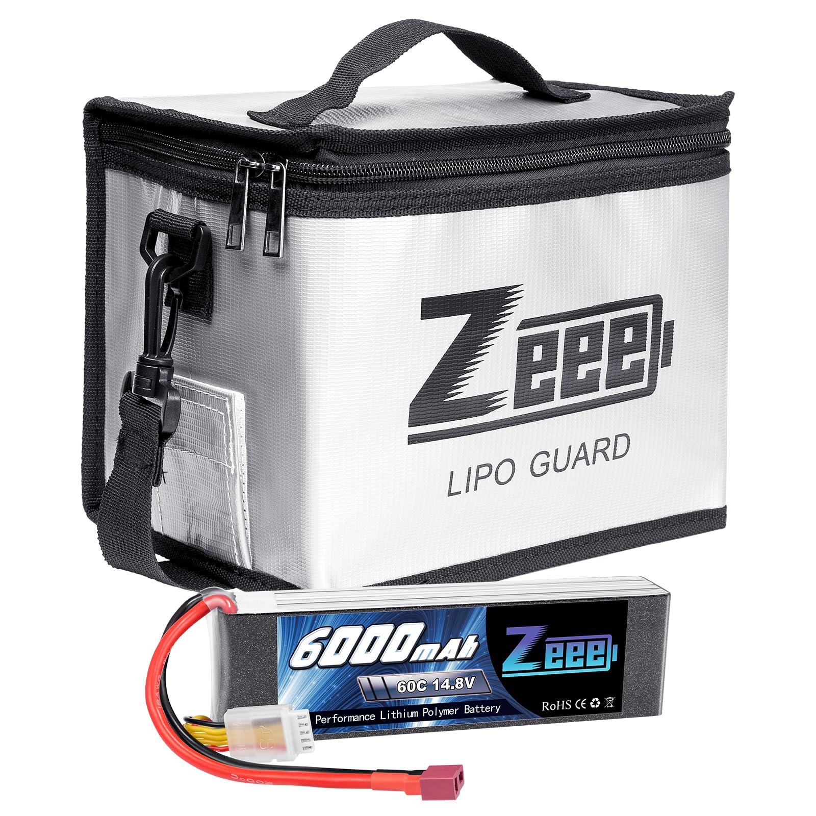 Amazon.com: Zeee 4S Lipo Battery 6000mAh 14.8V 60C Soft Pack Battery ...