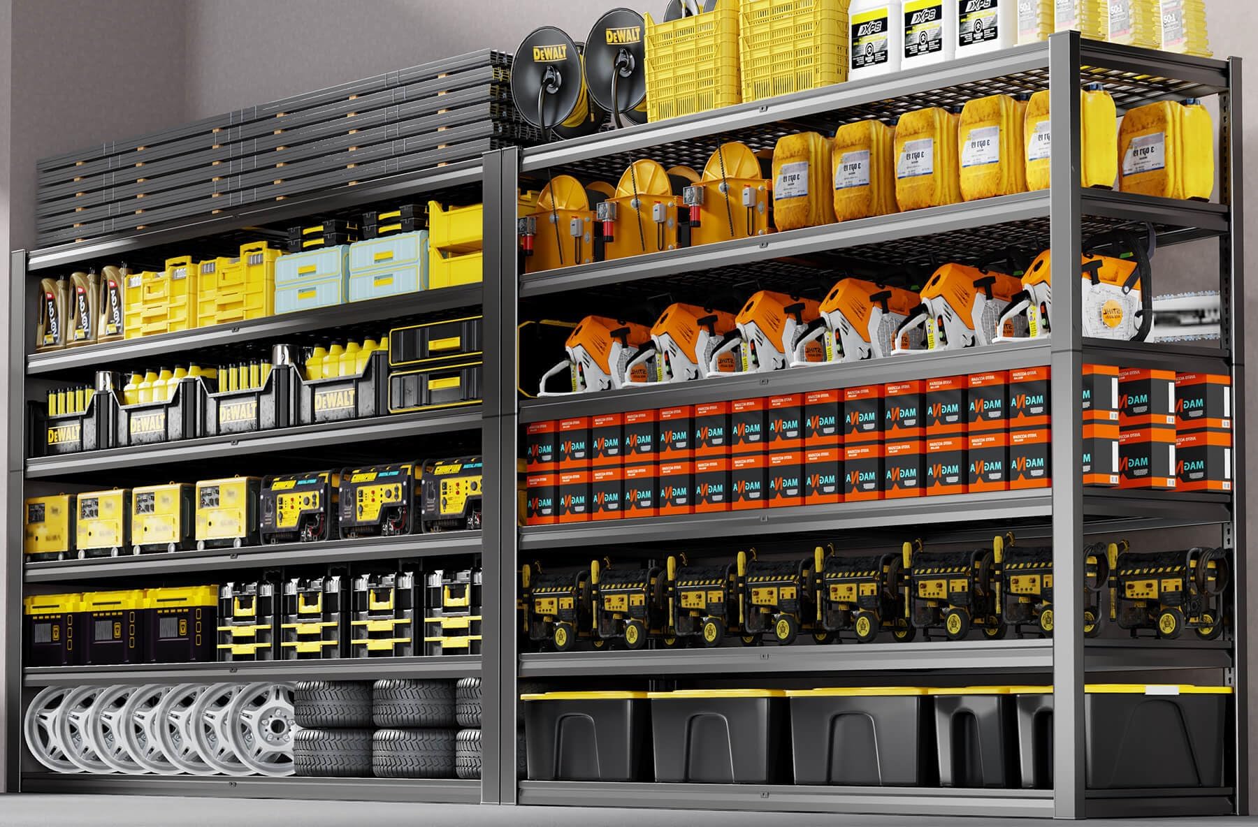 Amazon.com: PMKES 65" W Garage Shelving Heavy Duty, 6 Tier Garage ...