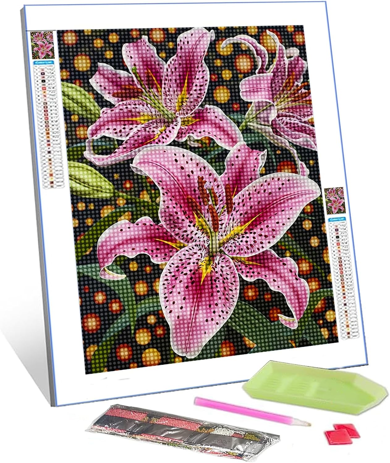 Amazon.com: Lilly Flower Diamond Painting DIY 5D, Numbering Kit ...