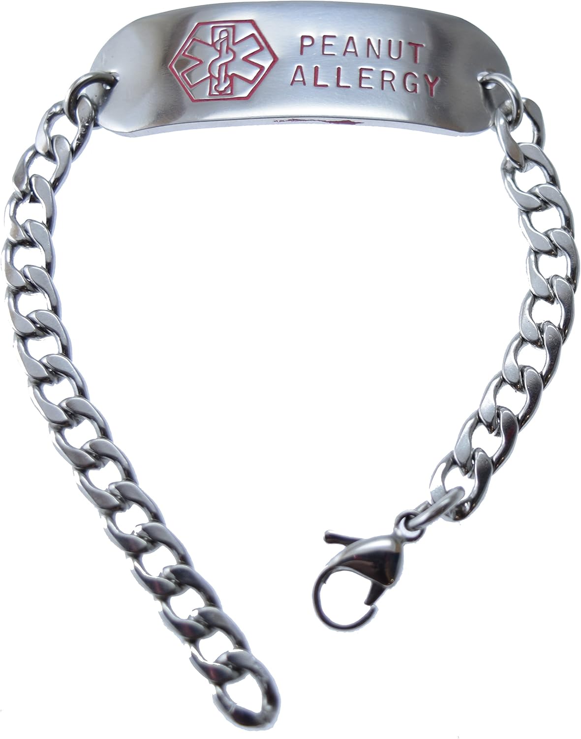 Amazon.com: Deep Stamped Customizable, Peanut Allergy, Medical Alert ...