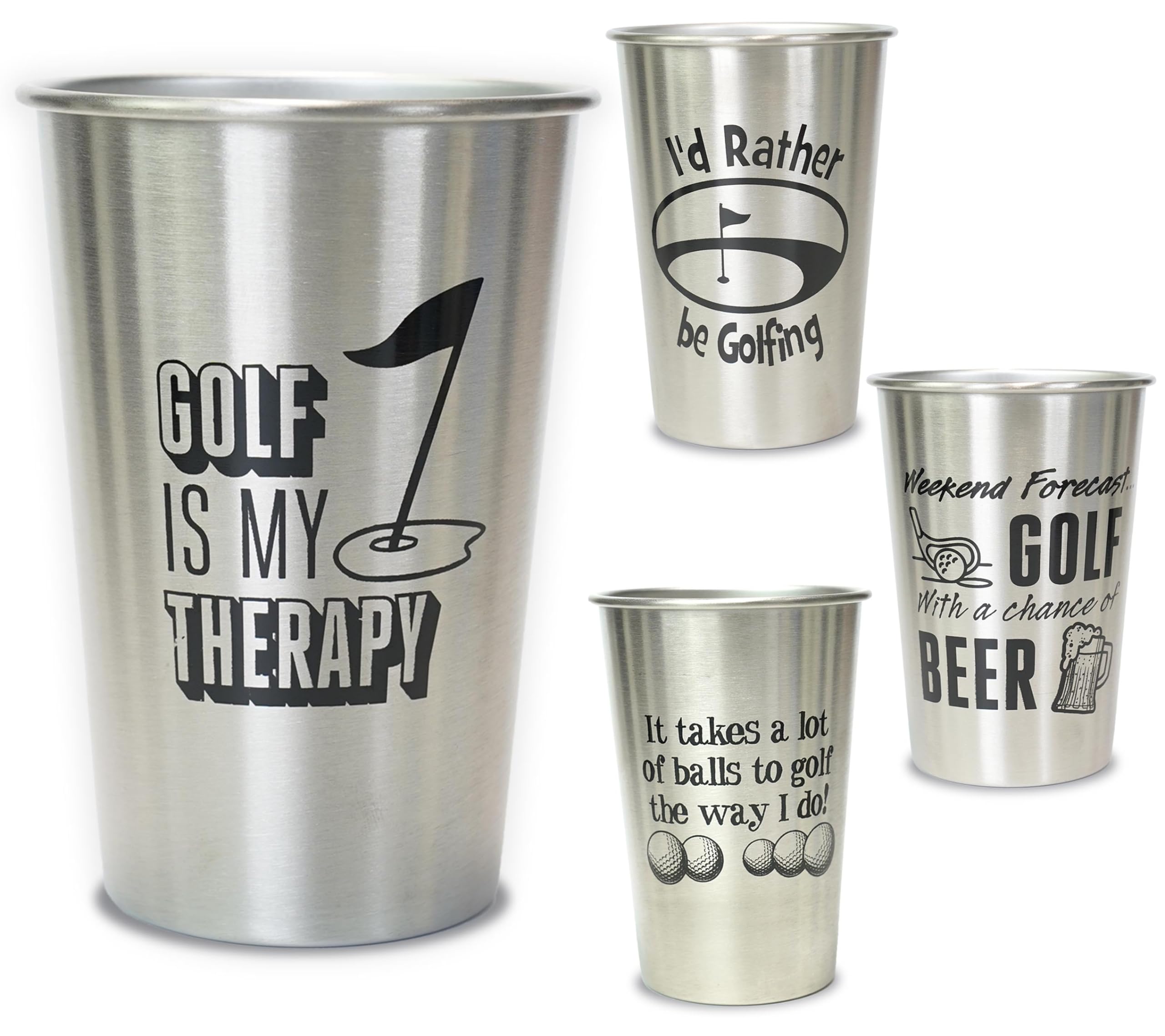 Amazon.com | Shark Skinzz Steel Expressions Pint Cup, 16 oz Stainless ...