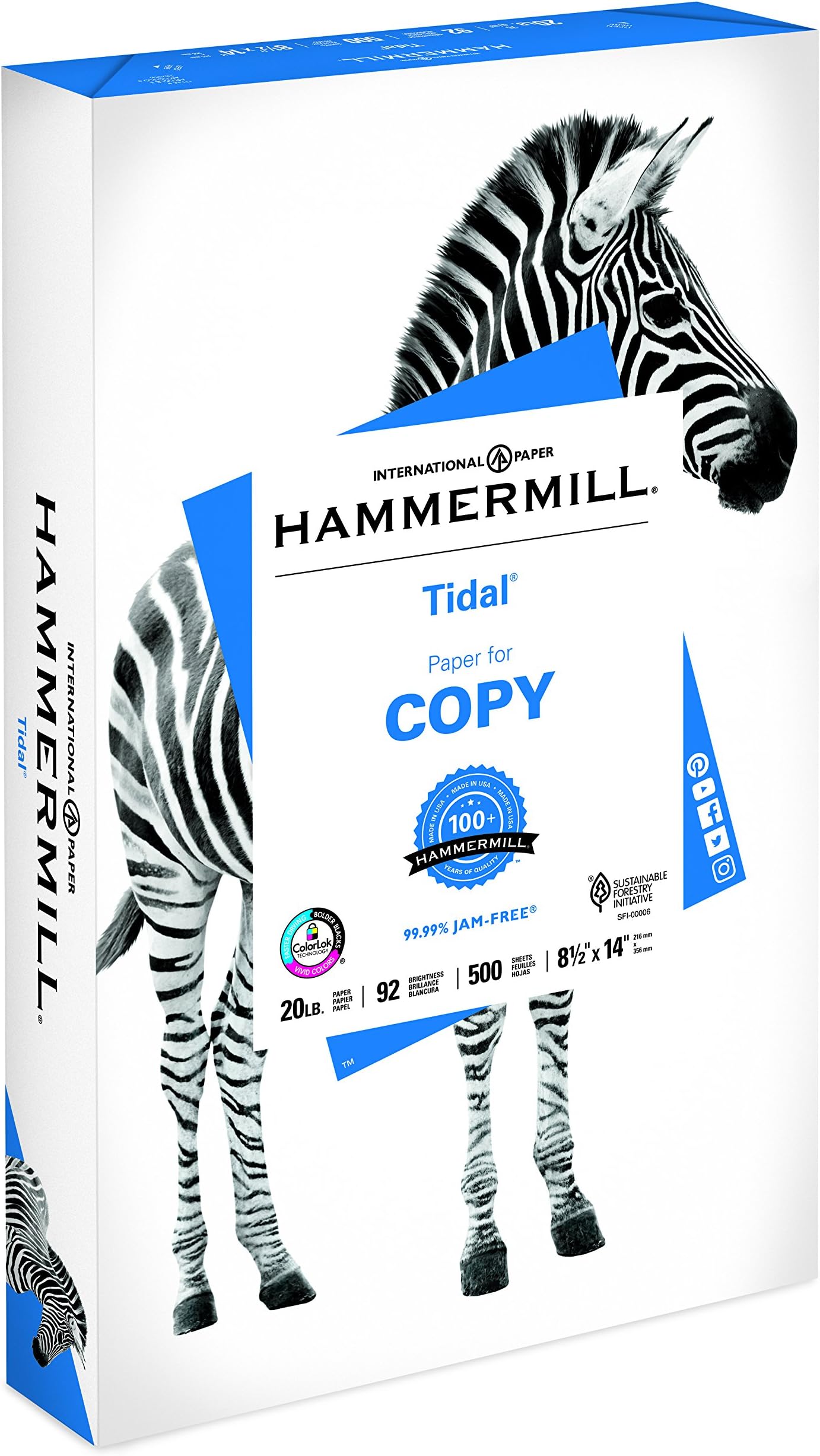 Amazon.com : Hammermill Printer Paper, 20 Lb Copy Paper, 8.5 x 14 - 500 ...