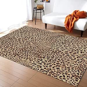 Amazon.com: TIMOILU 5x6 Area Rug Leopard Print Cheetah Art Rugs for ...