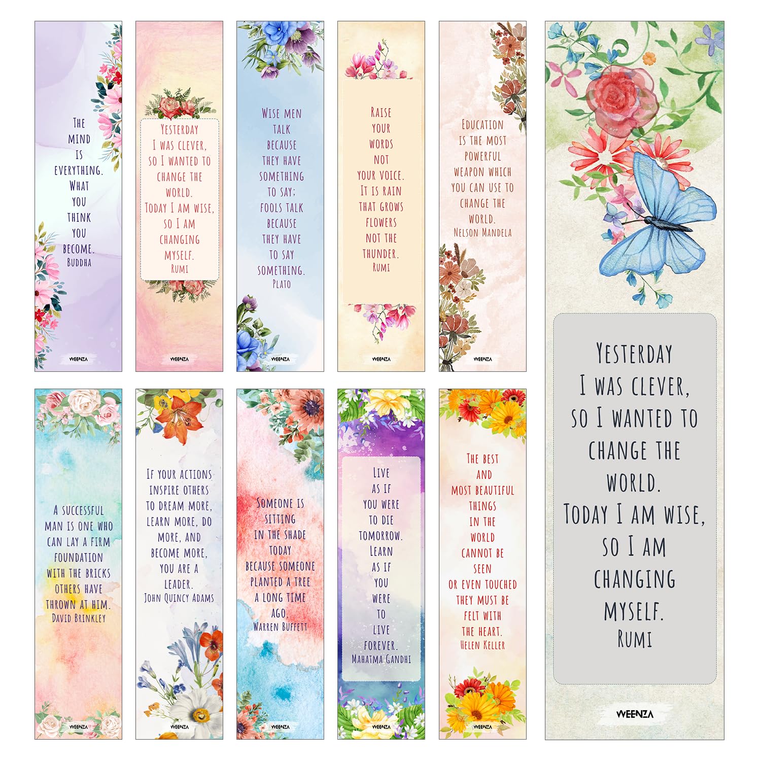 Amazon.com: WEENZA Bookmarks, Beautiful Bookmarks, Paper Bookmarks ...