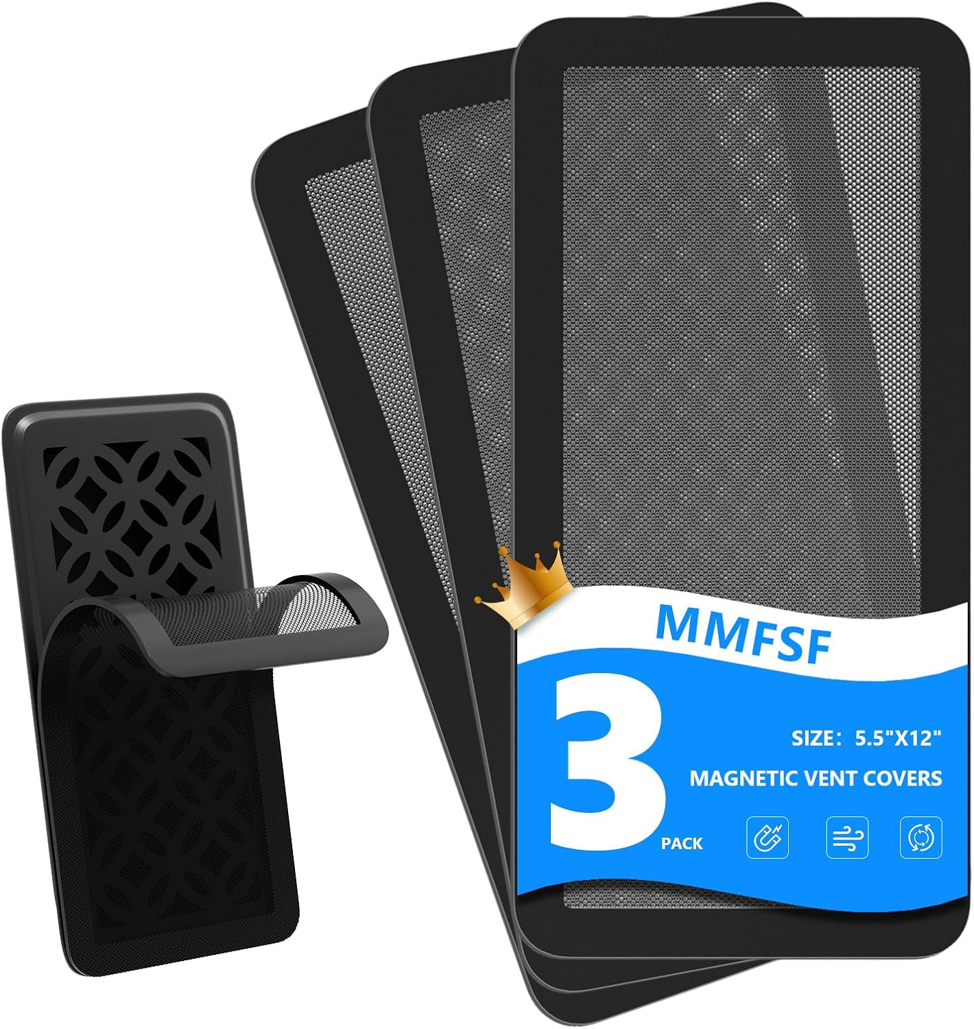 Magnetic Vent Screen Mesh Covers 3 Pack -5.5x12, Air Vent Filters with ...