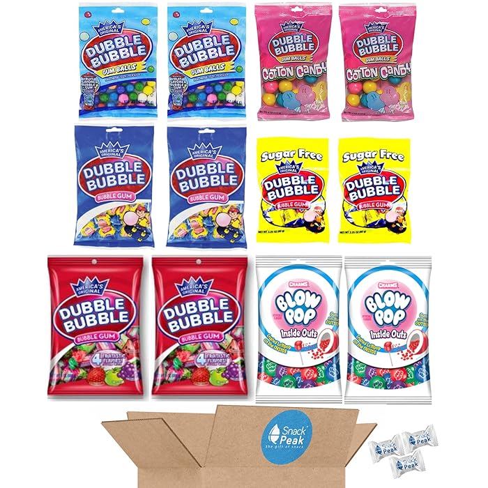 Buy Dubble Bubble Gum Variety Snack Peak Variety Gift Box – Cotton ...