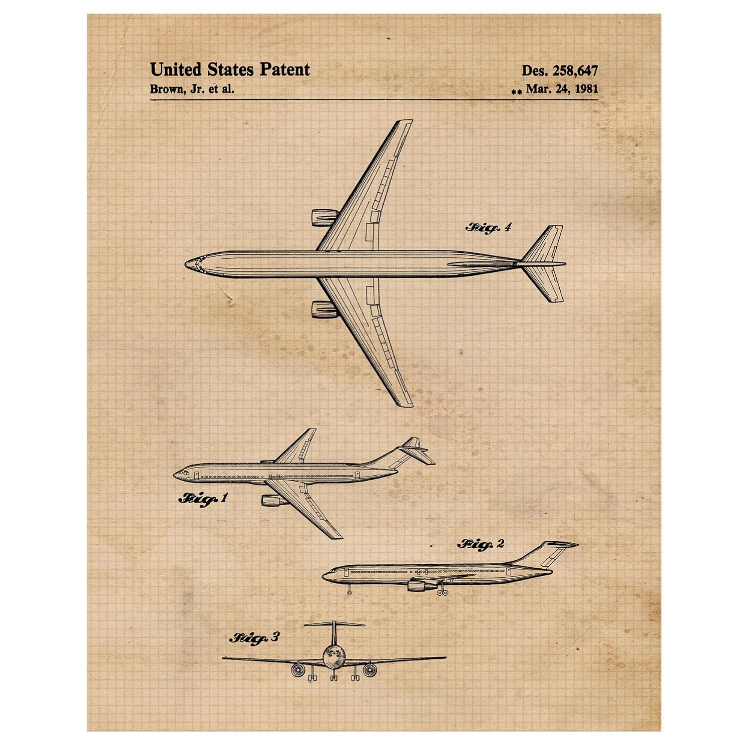 Amazon.com: Vintage 767 Aircraft Patent Print, 1 (11x14) Unframed ...