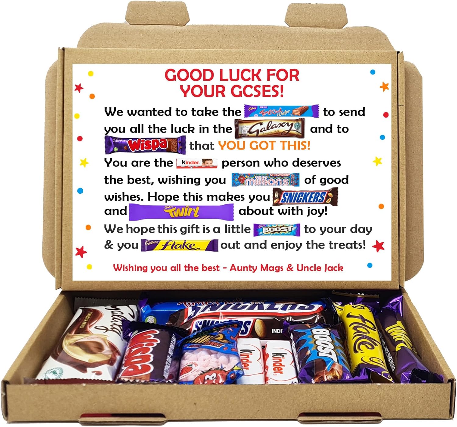Personalised Exam Good Luck Treat Box/SATS/GCSES/A Levels Good Luck ...