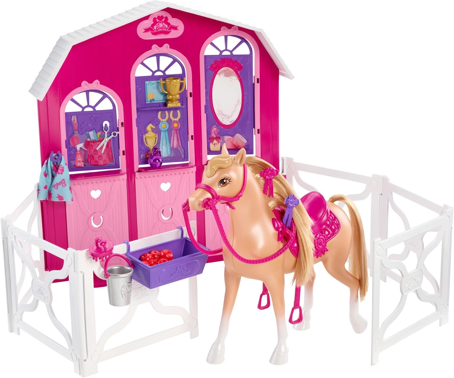Barbie Mattel Y7554 Schwestern im Pferdeglück - Pferd und Stall ...