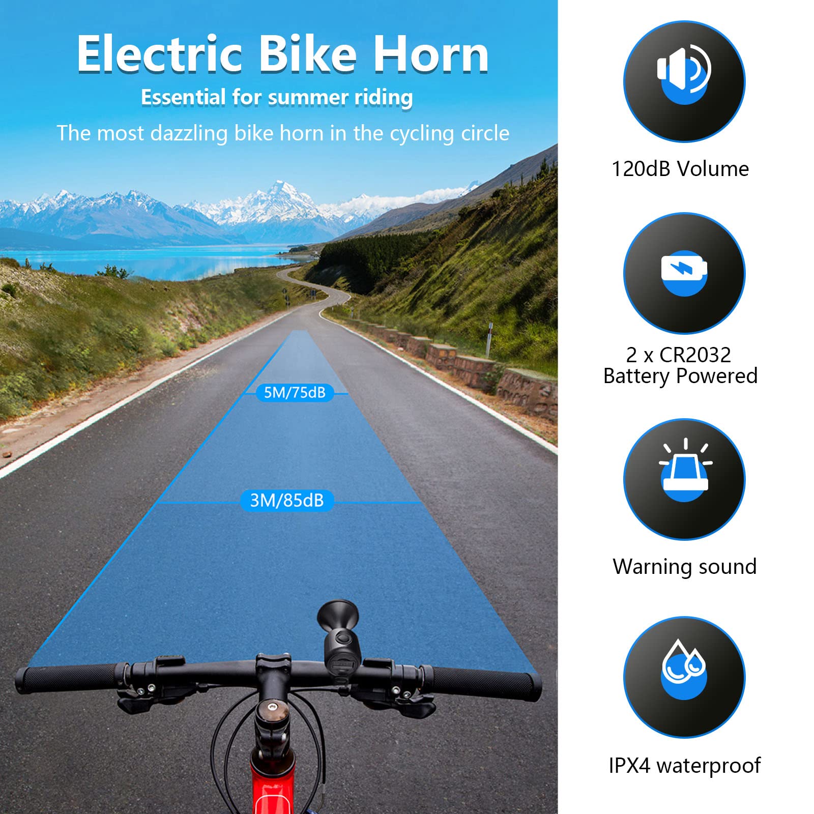 Snapklik.com : BSSOK Electric Bike Horn For Adults, 100dB Electronic ...