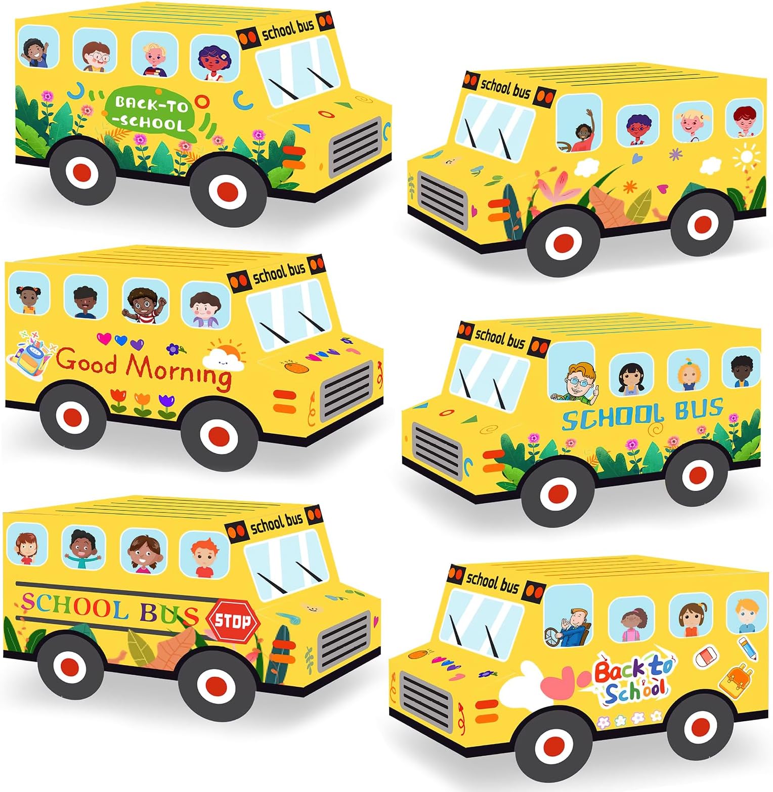 Amazon.com: Ctosree 24 Pcs Back to School Party Gift Box School Bus ...