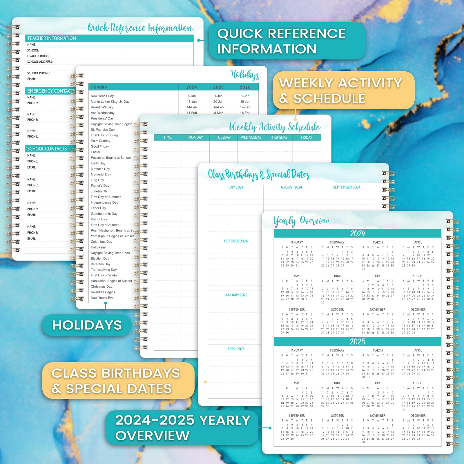 Snapklik.com : 2024-2025 Teacher Planner - Teacher Lesson Planner 2024 ...