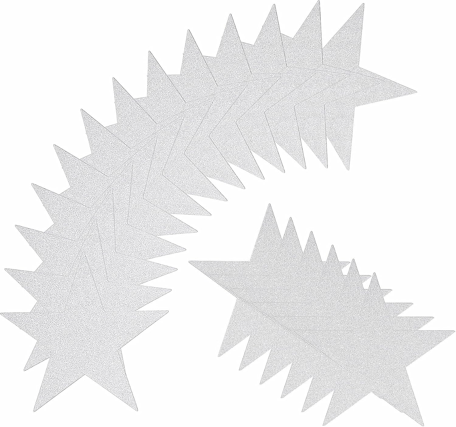 Amazon.com: 160 Pieces Glitter Star Cutouts Paper Five Stars Paper ...