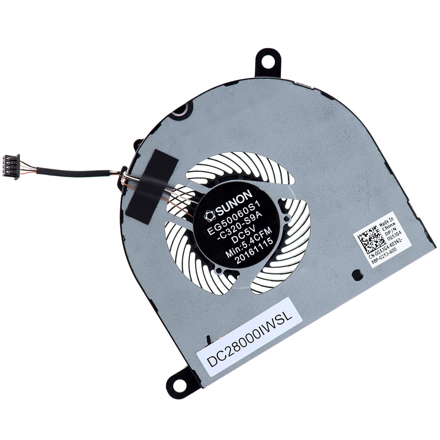 Amazon.com: Deal4GO CPU Cooling Fan P5F39 0P5F39 DC28000IXDL ...
