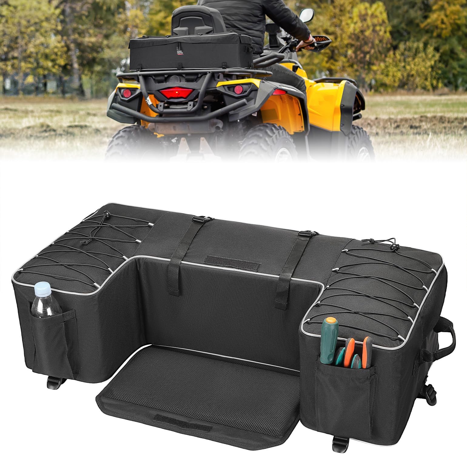 Amazon.com: VEVOR ATV Rear Storage Bag, 54L ATV Cargo Gear Bag with 16L ...