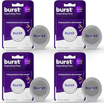 Amazon.com : BURST Expanding Dental Floss (Mint Eucalyptus/160 Yards ...