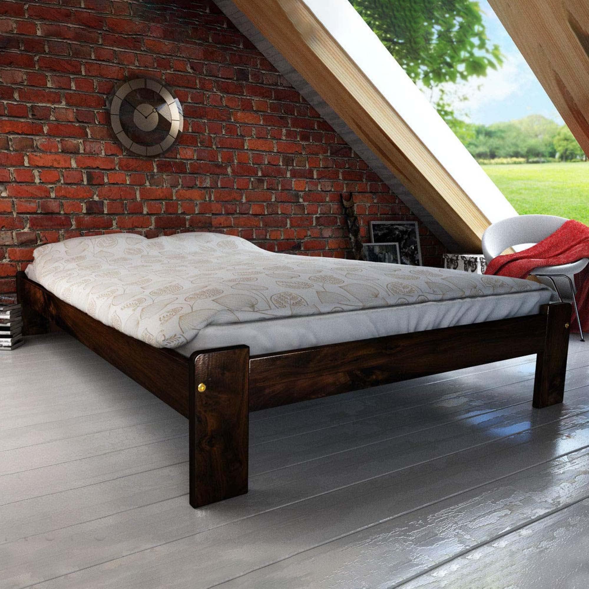 Nodax King Size Bed Frames – Solid Pine Wooden Bed Frame for Adults ...