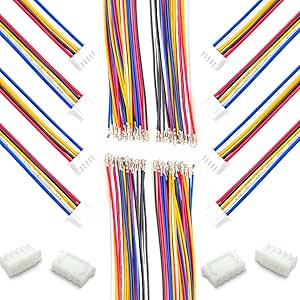 Amazon.com: Kidisoii XH 2.54mm JST Connector with 22AWG Pre-Crimped Wire, JST XHP-5, 2/3/4/5/6/7 ...