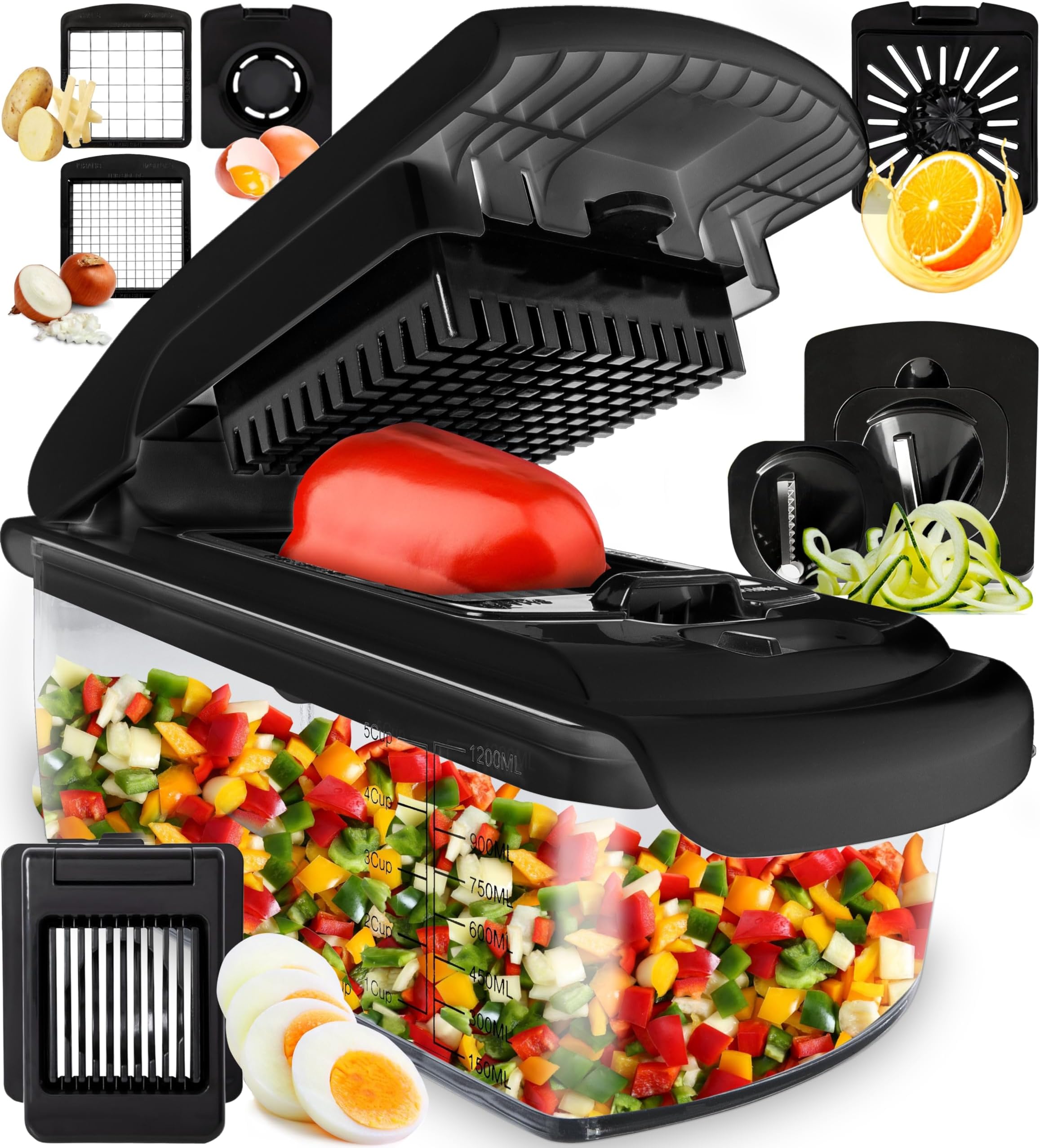 Amazon.com: 8 in 1 Black Chopper + Blade Replacement: Home & Kitchen