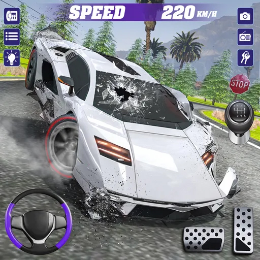 Extreme Car Crash Simulator Mega Death Ramp Demolition Derby Car Crash ...