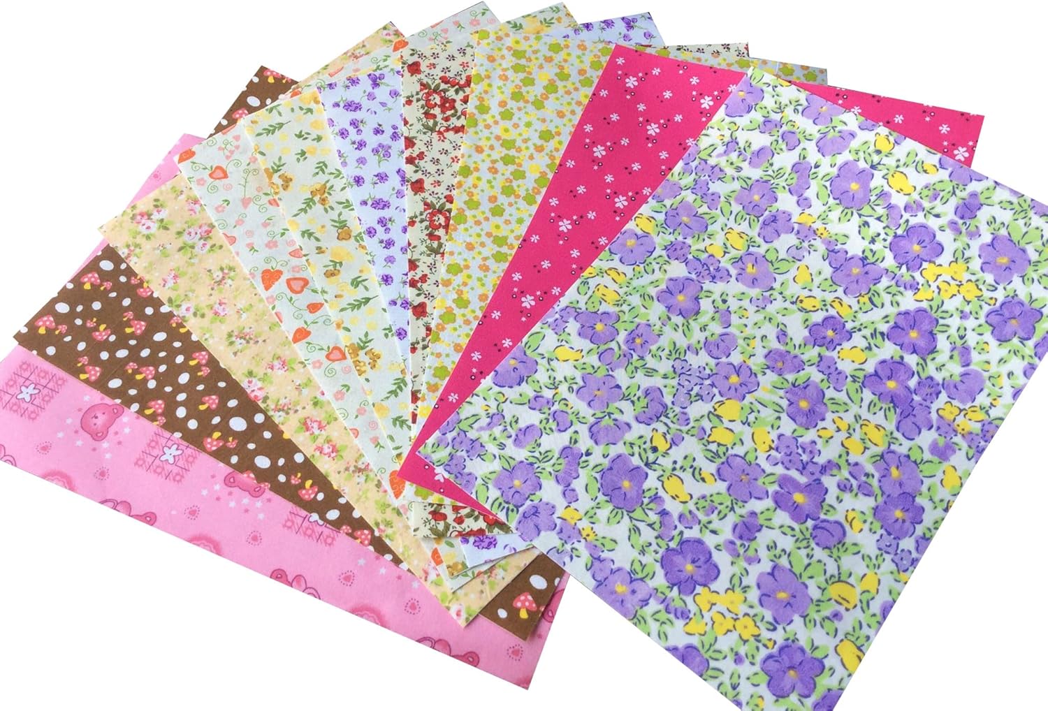 Amazon.com: 10 Sheets 30 x 20cm Self-Adhesive Fabric Sticky Back ...