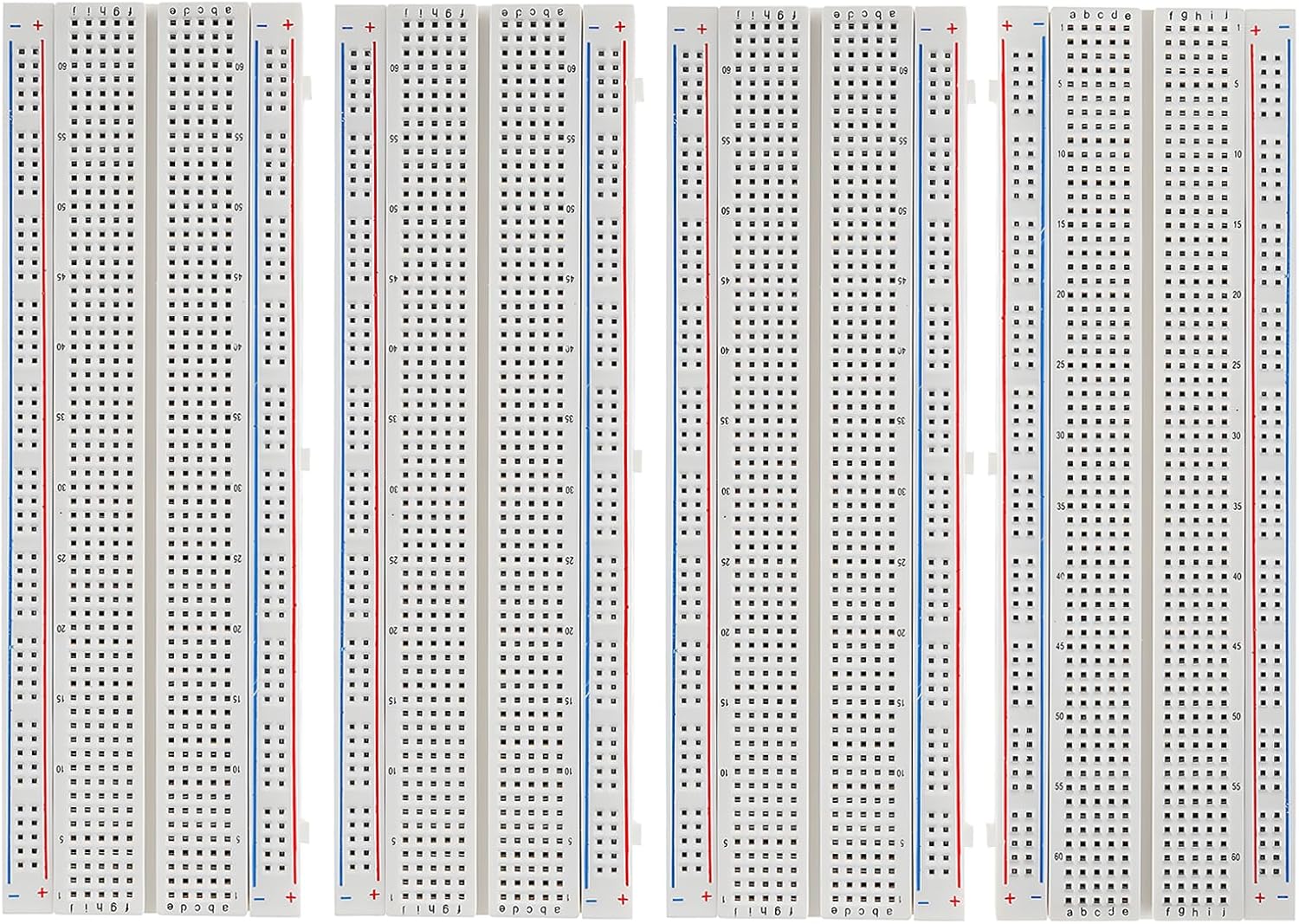 Amazon.com: FOXTIP 4pcs Breadboard 830 Point Solderless Prototype PCB ...