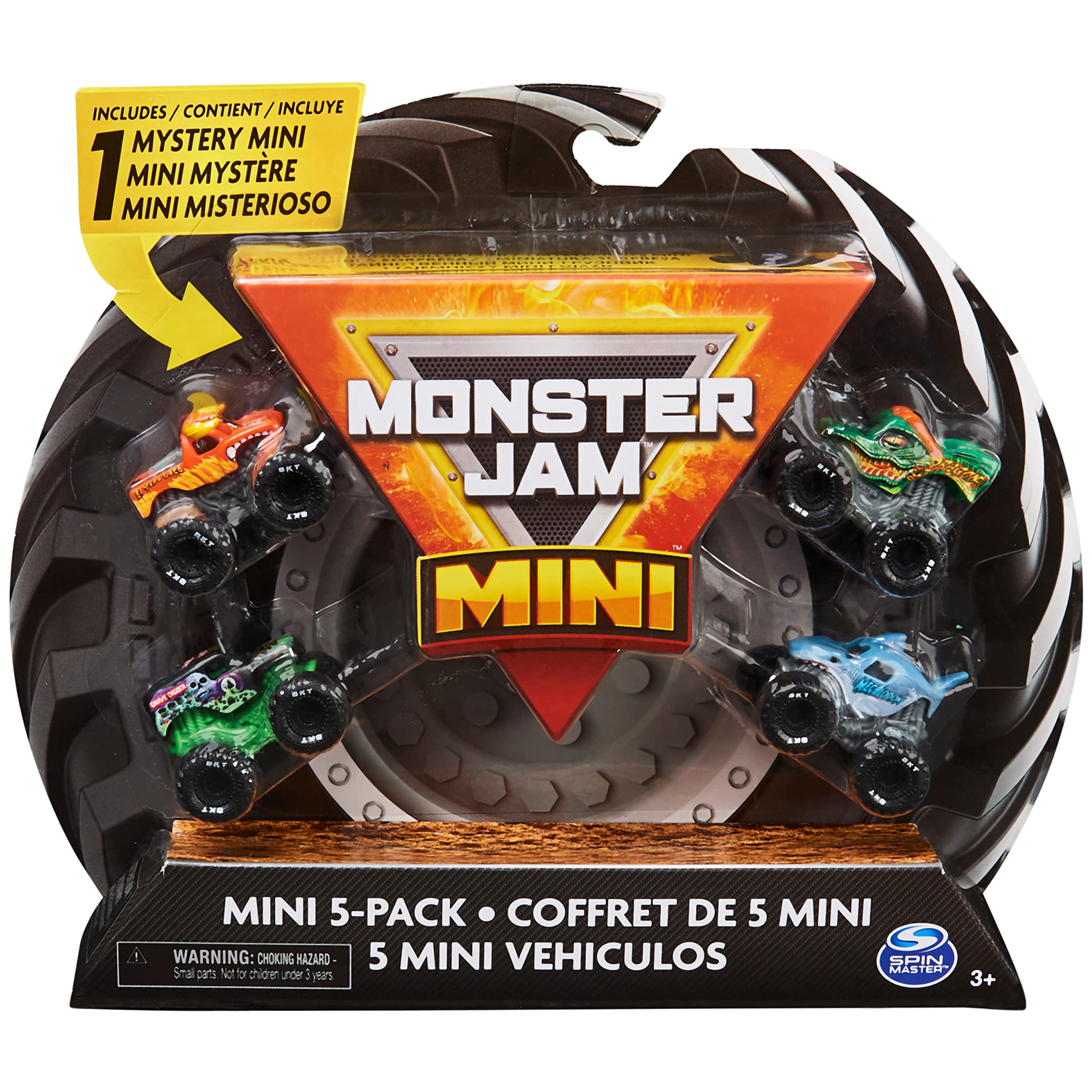 Buy Monster Jam, Official Mini Collectible Monster Trucks 5-Pack with 1 ...