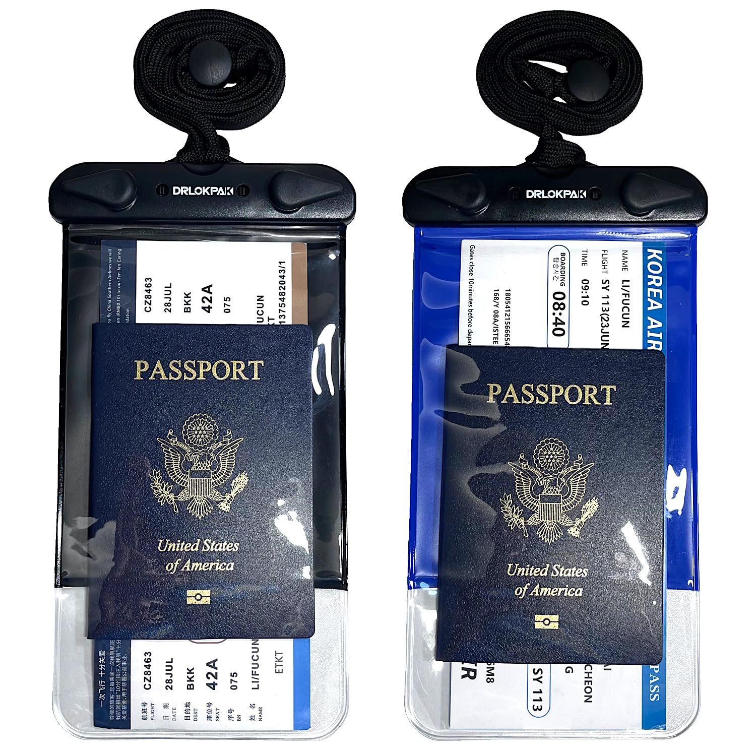 Amazon.com | DRLOKPAK Waterproof Travel Neck Wallet Passport Holder ...