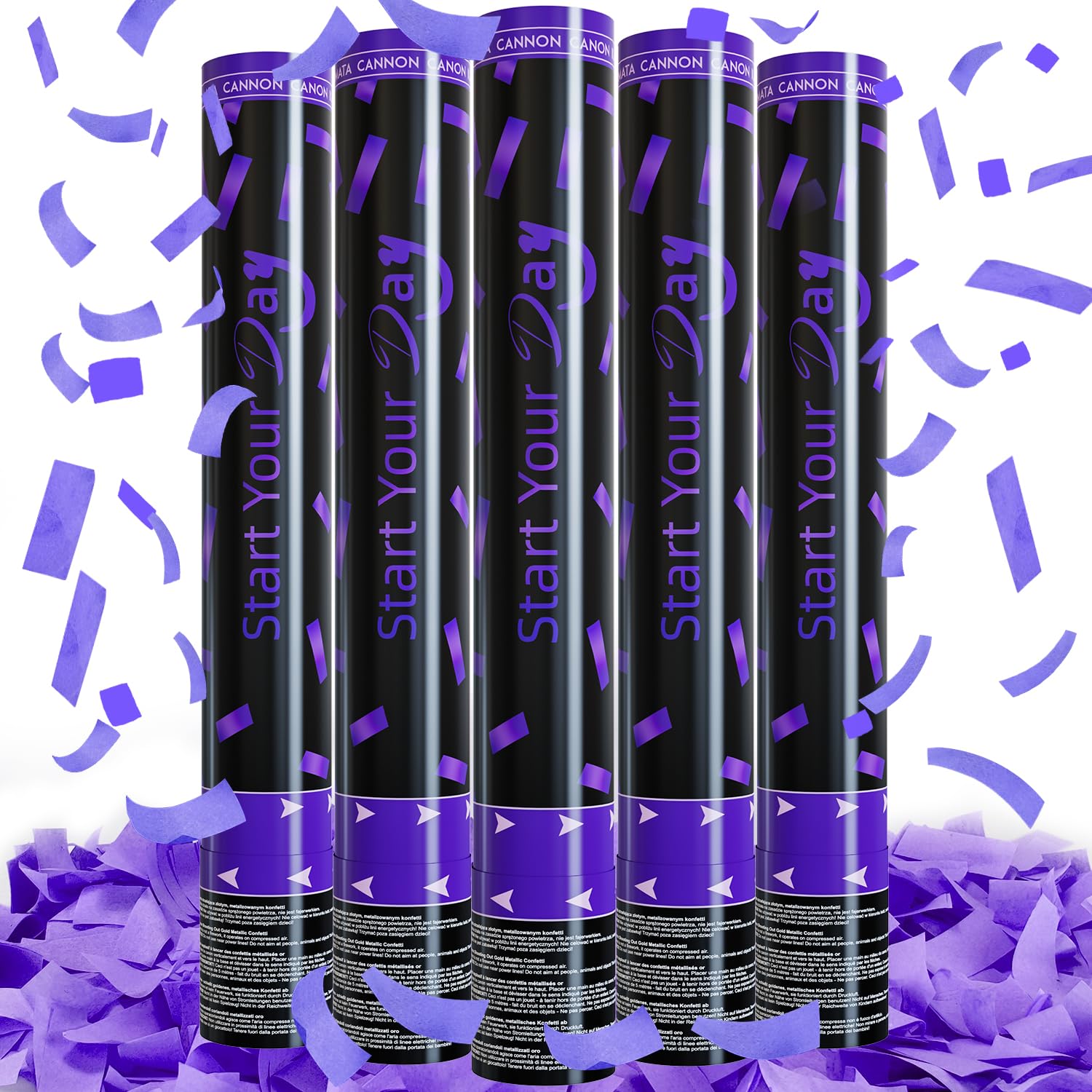 Snapklik.com : Violet Confetti Poppers, 15 Inch Purple Party Poppers ...