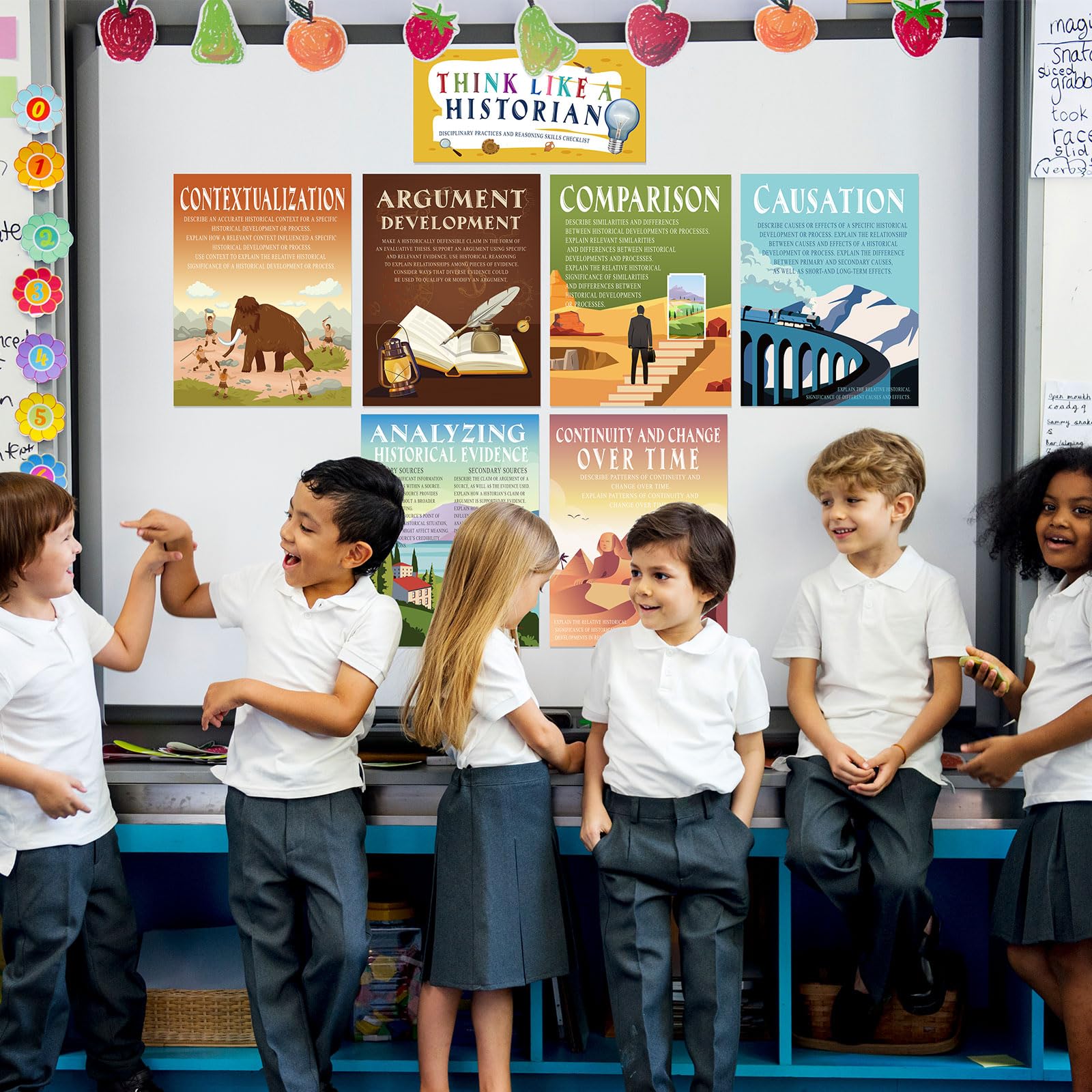 Snapklik.com : 7 Pcs Thinking Poster For Classroom Social Studies ...