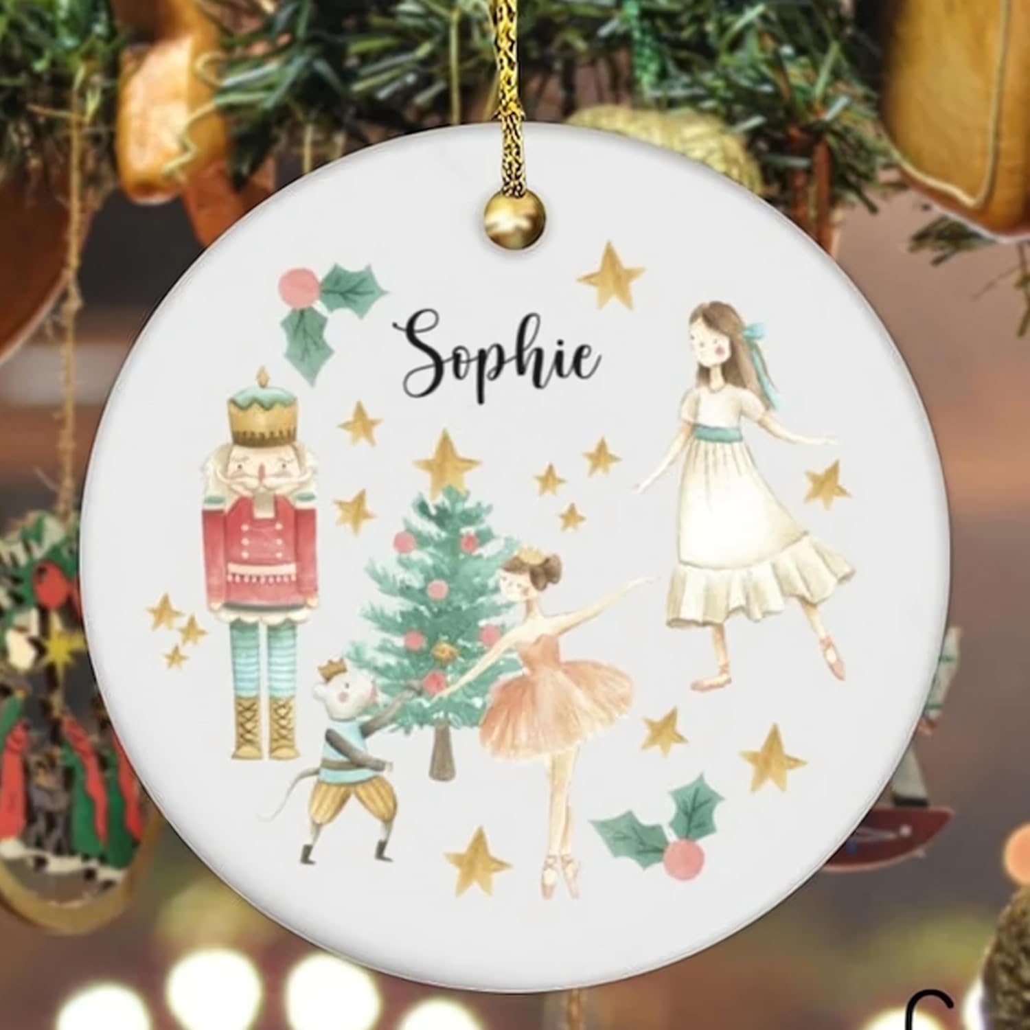 Amazon.com: Personalized Nutcracker Christmas Ornament With Name ...