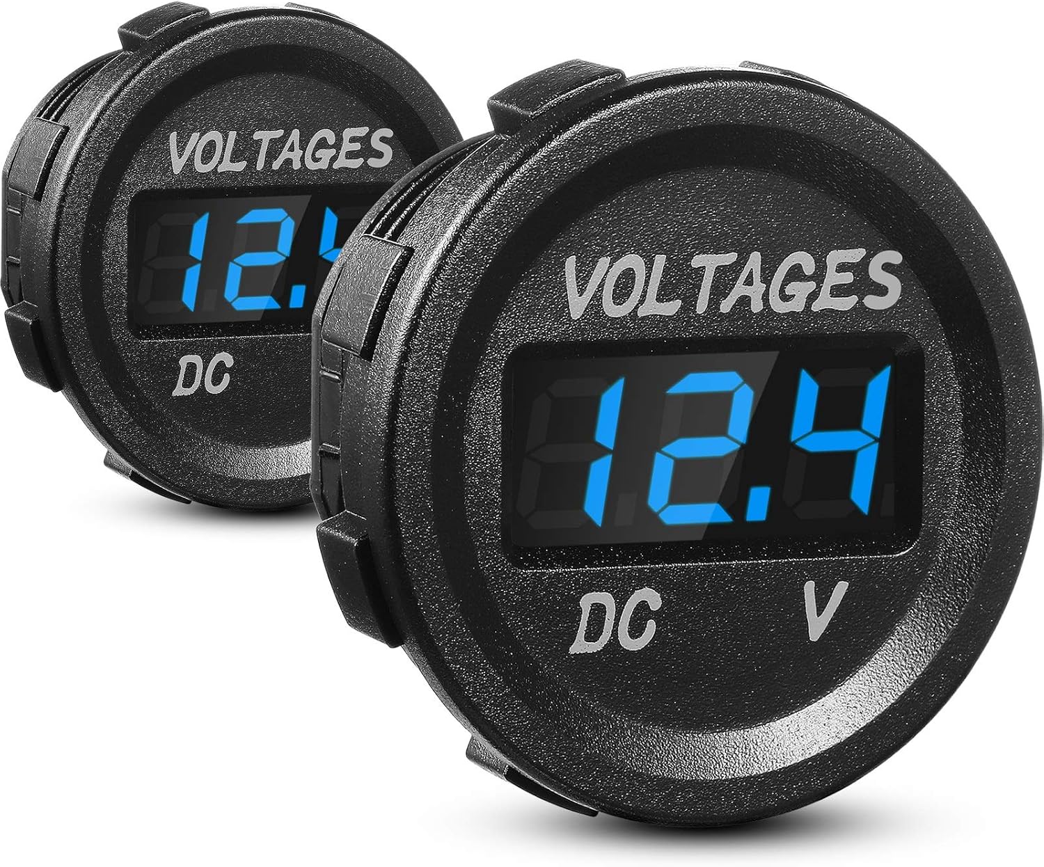 Amazon.com: BBTO 2 Pieces DC 12V Car Voltage Gauge LED Display ...